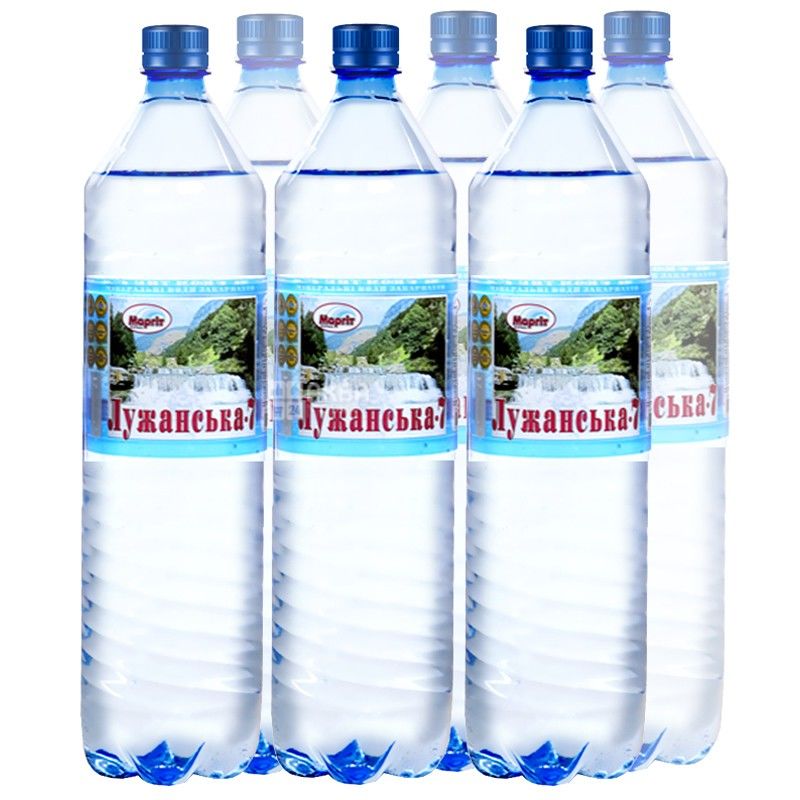 Лужанская-7, 1,5 л, Упаковка 6 шт., Вода минеральная газированная, ПЭТ ...