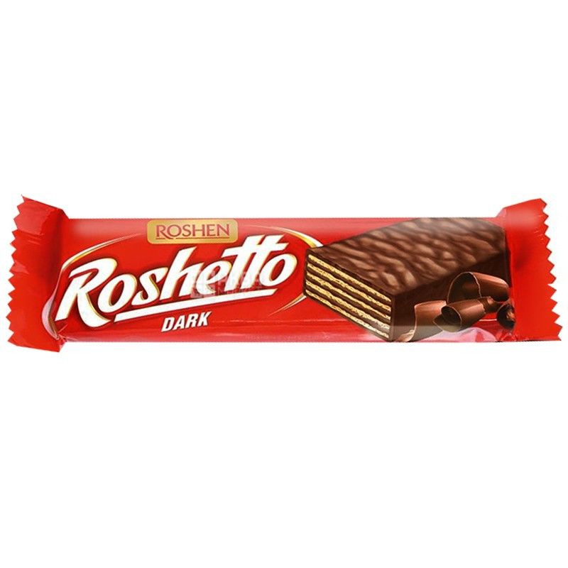 Roshen, 32 g, waffle bar, Roshetto dark chocolate - buy Candies and ...