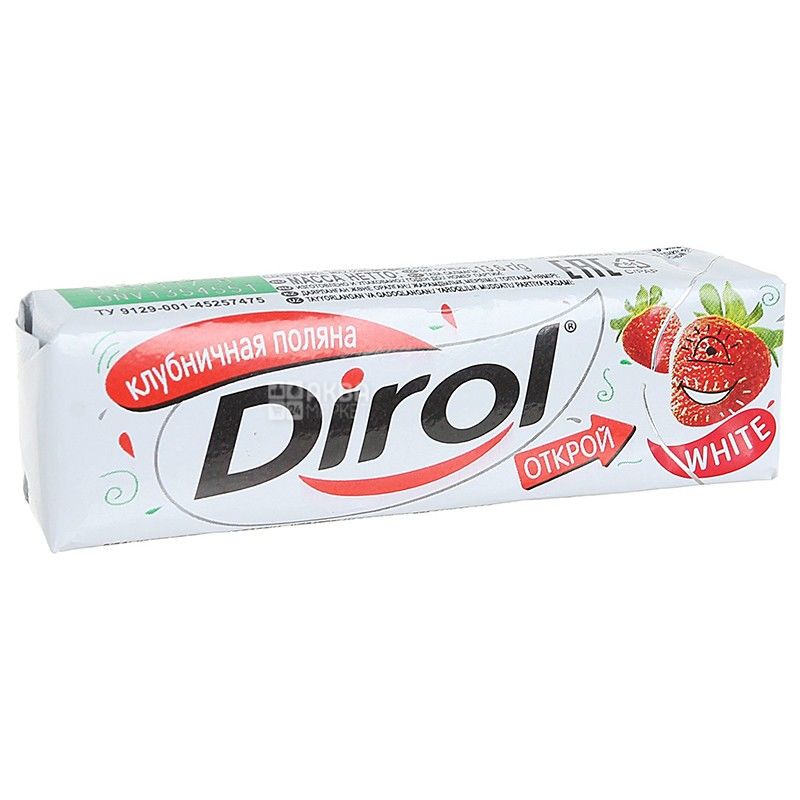 Купити Dirol, 14 г, жувальна гумка, Полунична галявина, м/у в ...