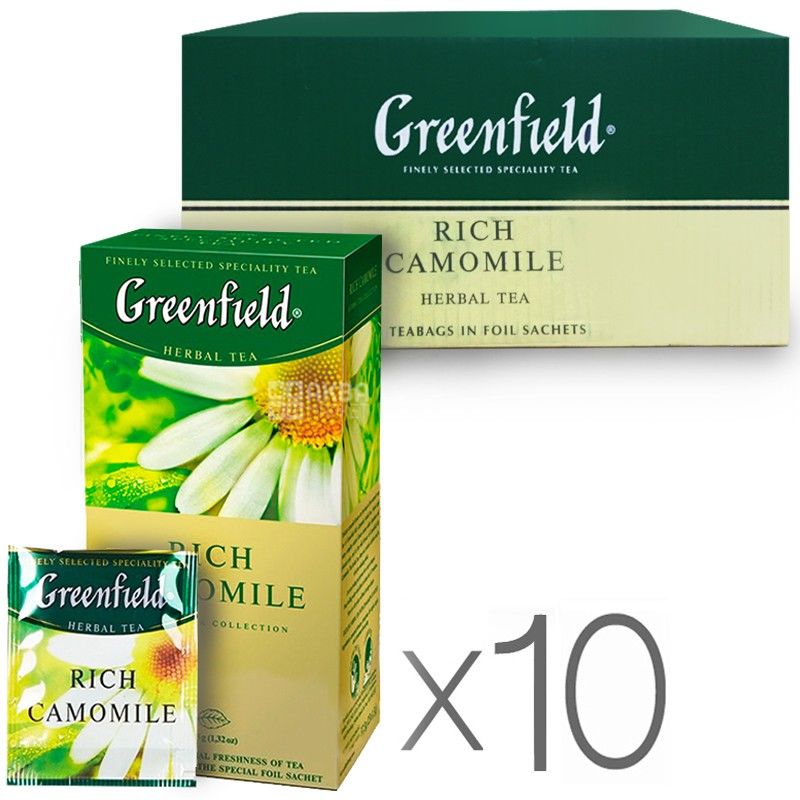 Greenfield, pack of 10 pcs. 25 pcs., herbal tea, Rich Camomile - buy ...