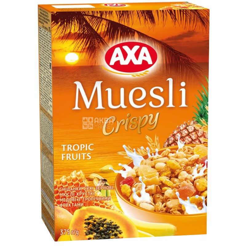 Buy AXA, 375 g, honey muesli, With tropical fruits with delivery, price ...