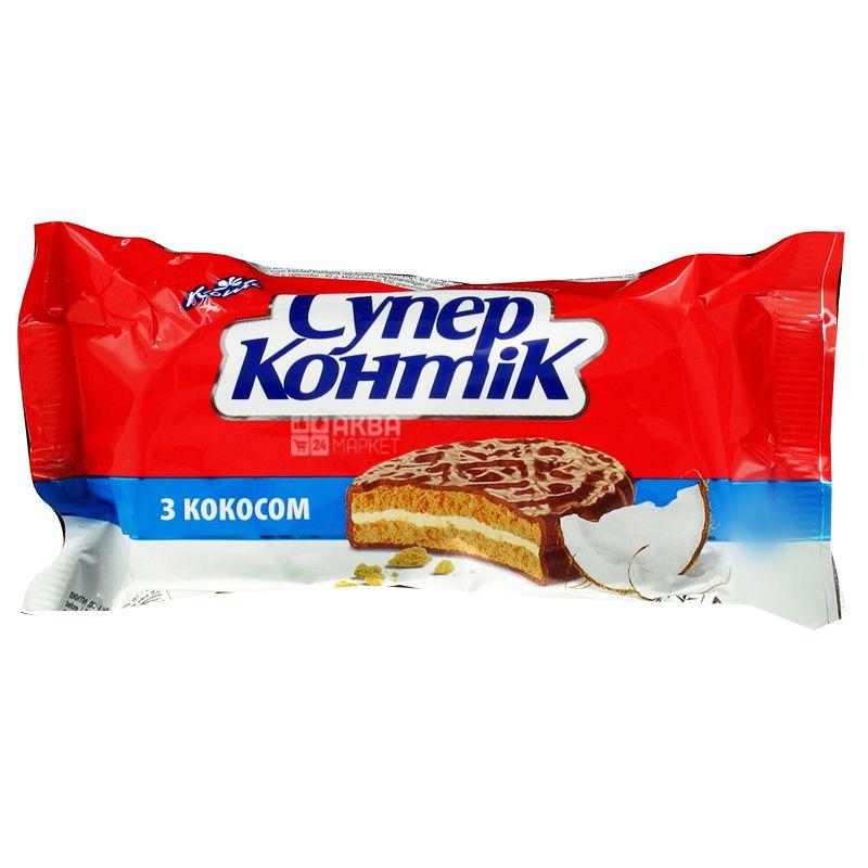 Купити Konti, 100 г, Печиво-сендвіч, Супер-контік, З кокосом в ...