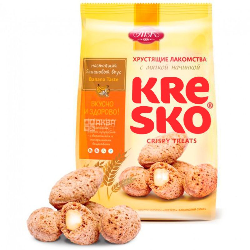 Купить АВК, Kresko, 170 г, Печенье, Банановый вкус в АкваМаркет - Цена ...