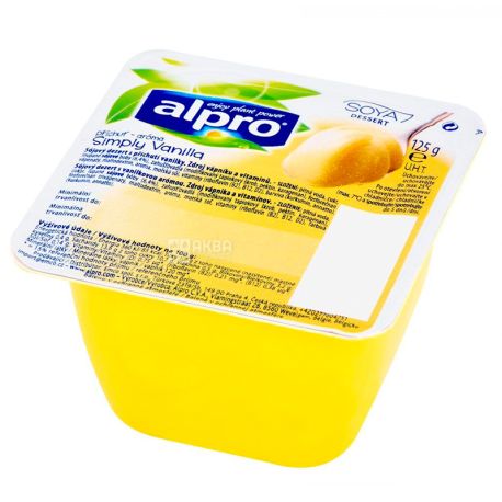 Buy Alpro Simply Vanilla, 125g, Dessert, soy Vanilla, soy yogurt with ...
