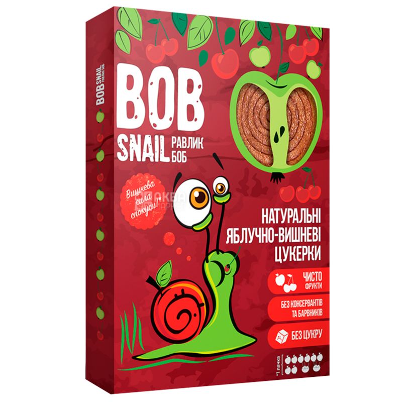 Bob Snail, 120г, Пастила, Яблучно-вишнева, Картонна коробка - купити ...