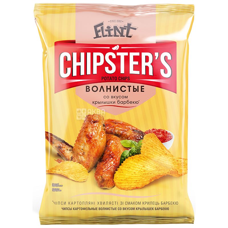 Купити Flint Chipsters чипси картопляні зі смаком крилець барбекю 70 г