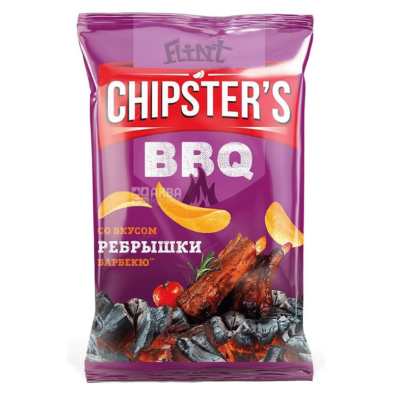 Buy Flint Chipsters Potato Chips Barbecue Ribs 70 G M S With