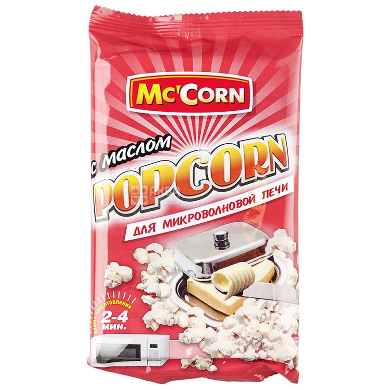 Buy Mc'Corn, Popcorn for the microwave with butter, 90 g, m / s with ...