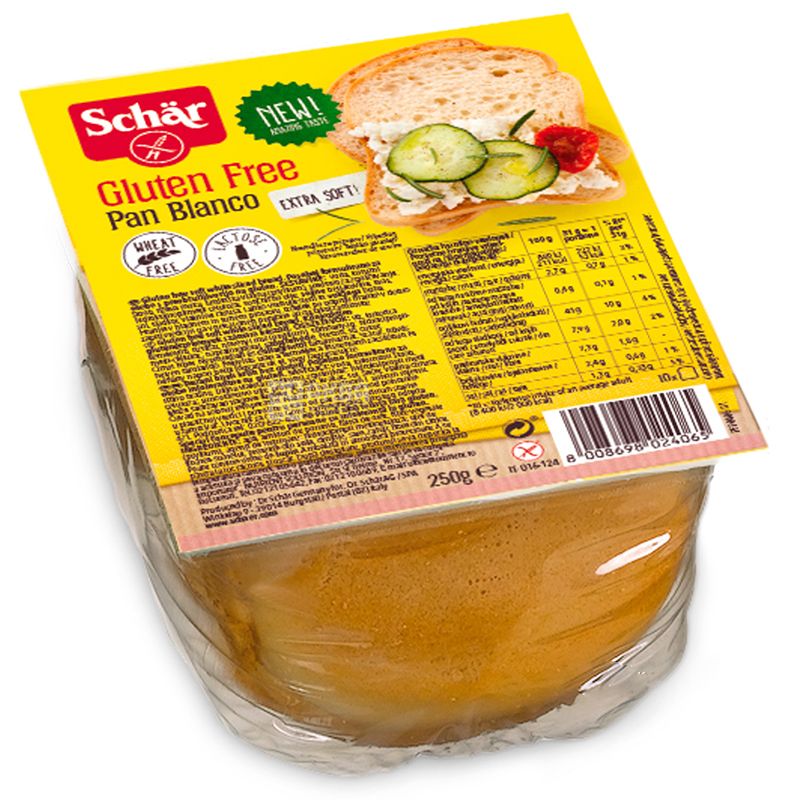 Buy Dr. Schaer Pan Blanco, Gluten-free white bread, 250 g, m / s with ...
