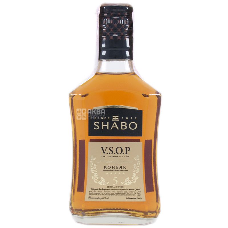 Shabo V.S.O.P, Коньяк, 5*, 40%, 0,25 л