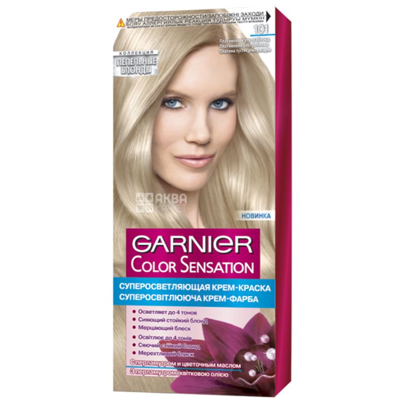 Buy Garnier Color, Super Brightening Cream Hair Color, 101 Platinum ...