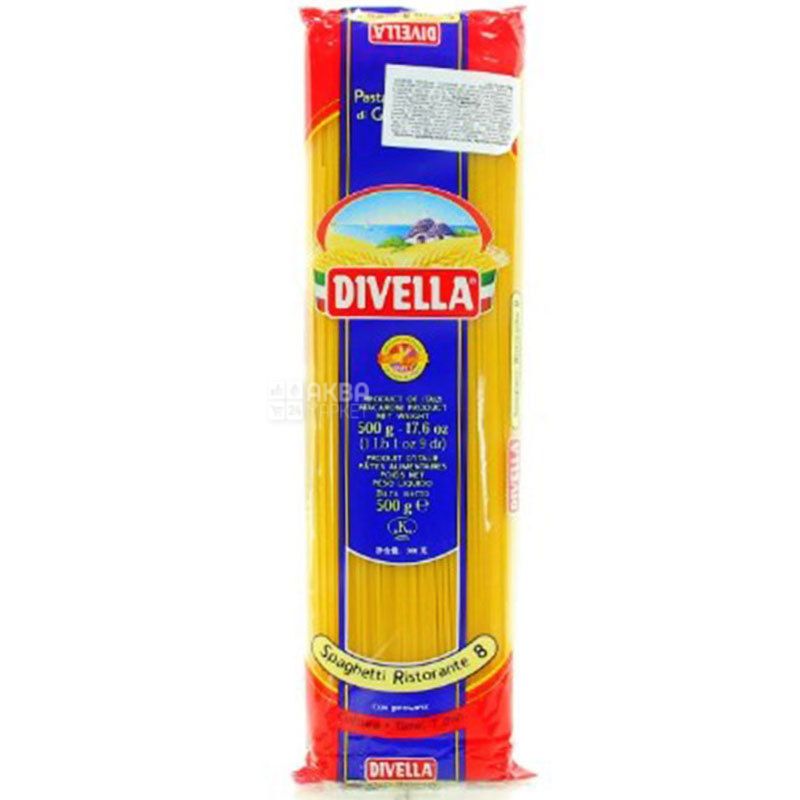 Divella Spaghetti Ristorante №8, 500 г, Макароны Дивелла Ристоранте ...