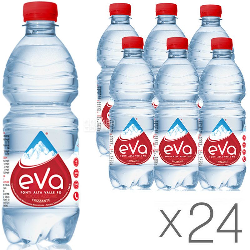 Buy Acqua Eva, 0.5 L, Pack of 24 pcs., Aqua Eva, Mineral carbonated ...