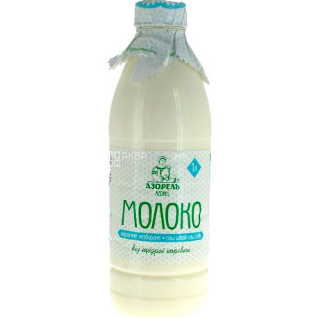 Azorel, 1 liter, Whole cow's milk, pasteurized farm, 3.6% - buy ...