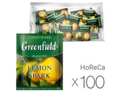 Greenfield, Lemon Spark, 100 пак., Чай Гринфилд, Лемон Спарк, черный ...