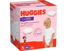 Huggies, Pants 6 Box, 60 шт., Хаггис, Подгузники-трусики для девочек ...